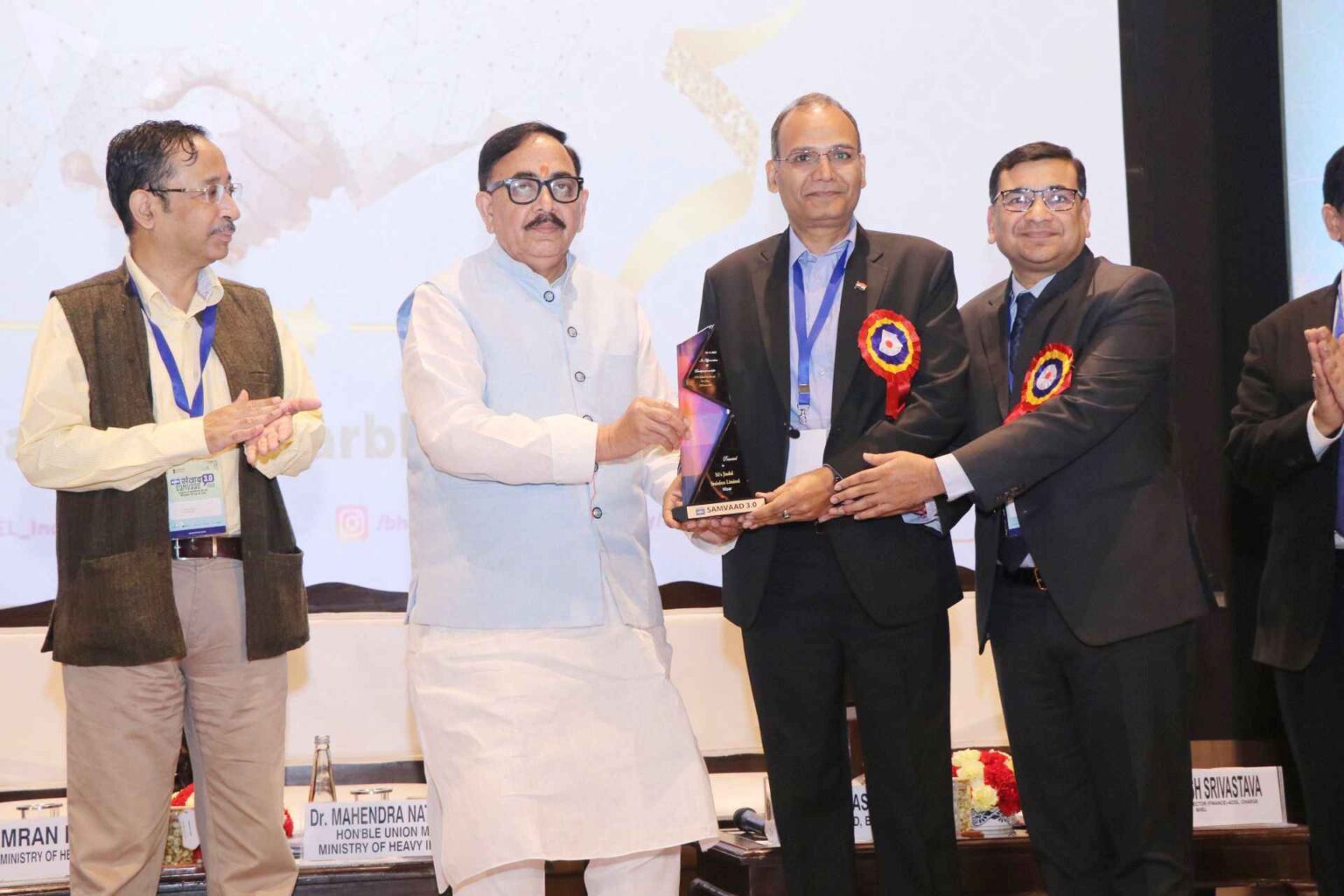 BHEL felicitates steel co for cladded plates - VIS